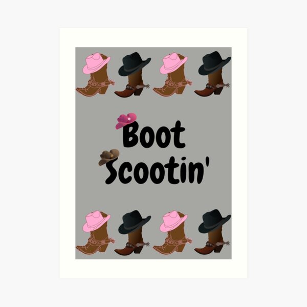 "Boot Scootin' Line Dancing " Art Print by InsideOutSox | Redbubble