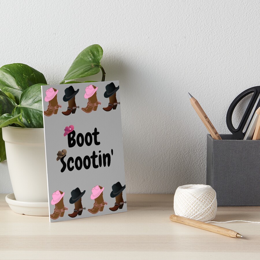 "Boot Scootin' Line Dancing " Art Board Print by InsideOutSox | Redbubble