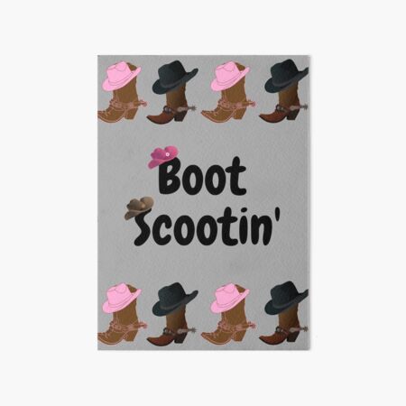 "Boot Scootin' Line Dancing " Art Board Print by InsideOutSox | Redbubble