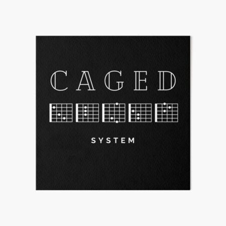 "CAGED System Guitar Chords Dark Theme" Art Board Print for Sale by ...