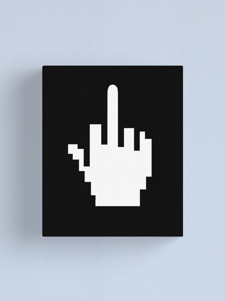 "Pixelated Middle Finger " Canvas Print for Sale by dumbshirts | Redbubble