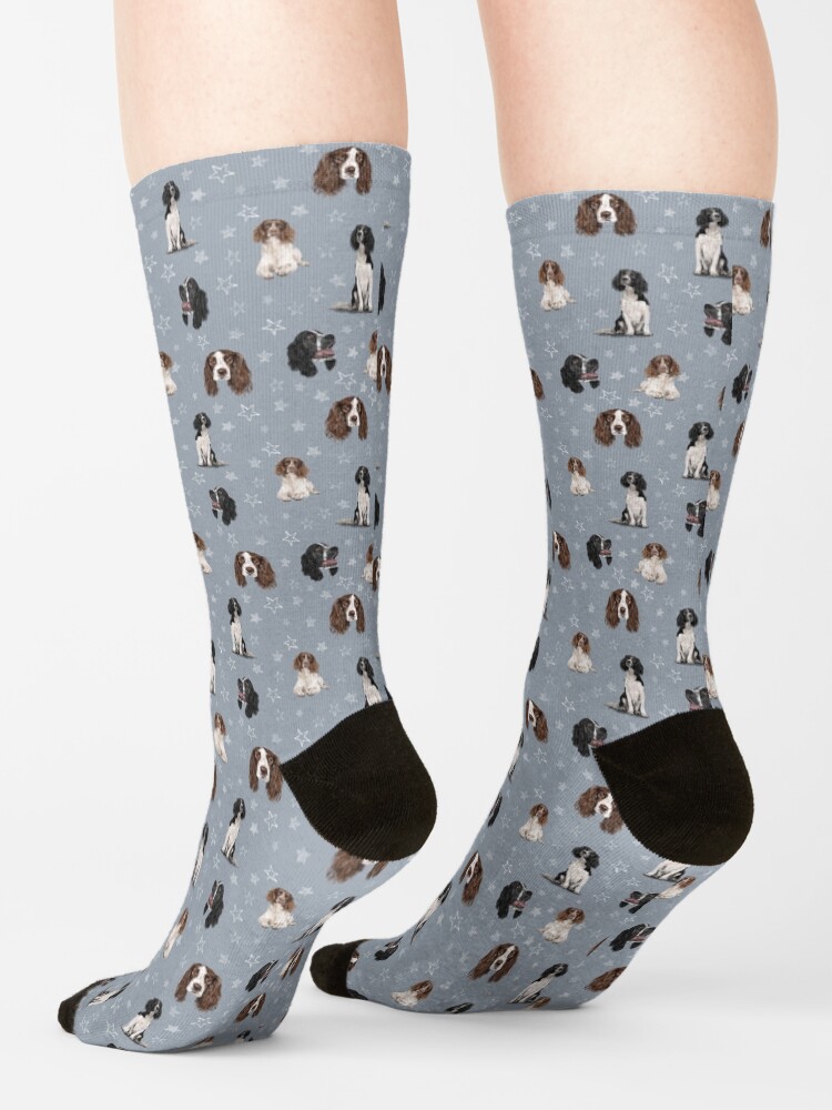 "The Springer Spaniel Blue" Socks for Sale by Elspeth Rose | Redbubble