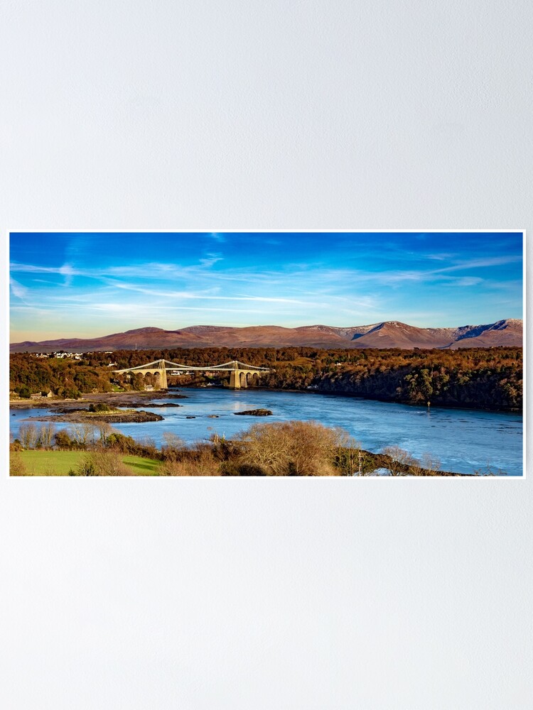"Pont Menai Bridge" Poster by Dyluniad | Redbubble