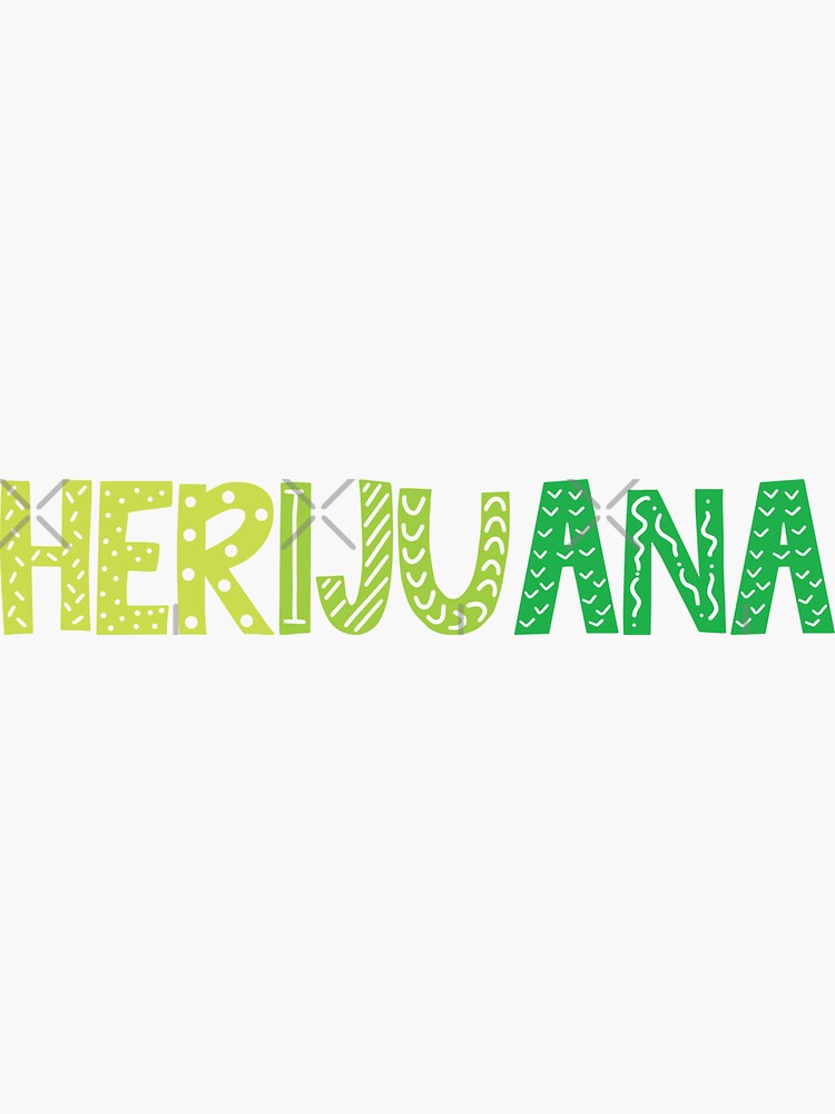 "Herijuana 420" Sticker by freshartdesigns | Redbubble