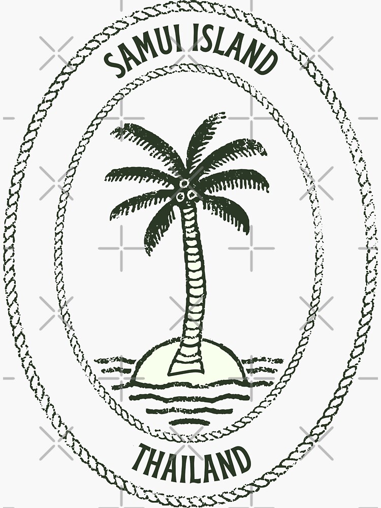 "Samui Island, Koh Samui Tropical Island in Thailand" Sticker for Sale ...