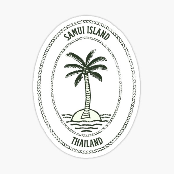 "Samui Island, Koh Samui Tropical Island in Thailand" Sticker for Sale ...
