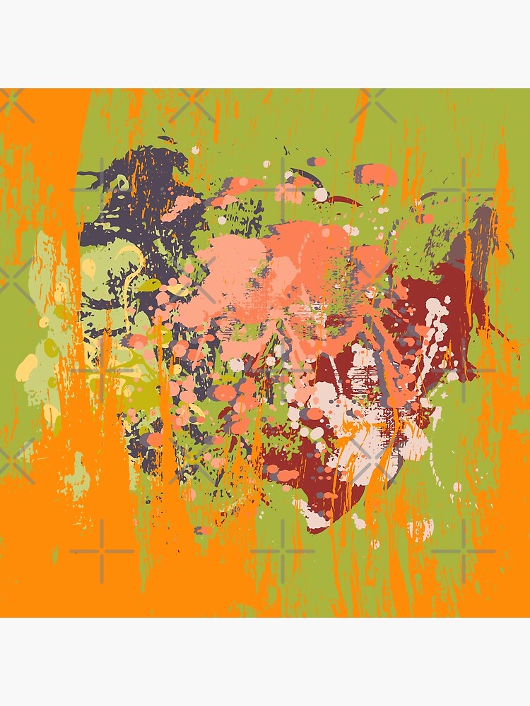 "Abstract background with multi-colored paints stains on a canvas ...