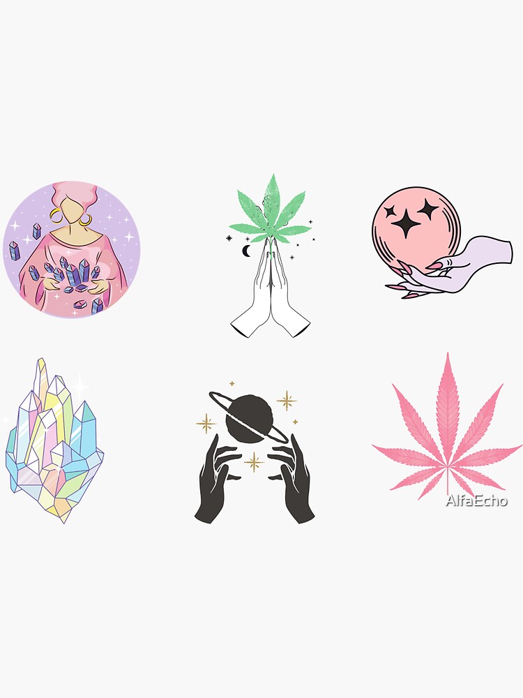 "Spiritual Stoner Sticker Pack | Smart Successful Stoner | THC Leaves ...