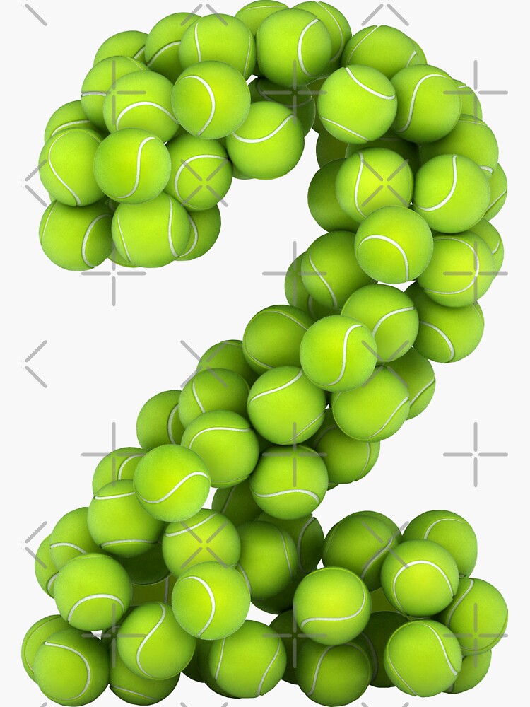 "Sports Number 2 - Tennis Player Two Game Set Match" Sticker by elhefe ...