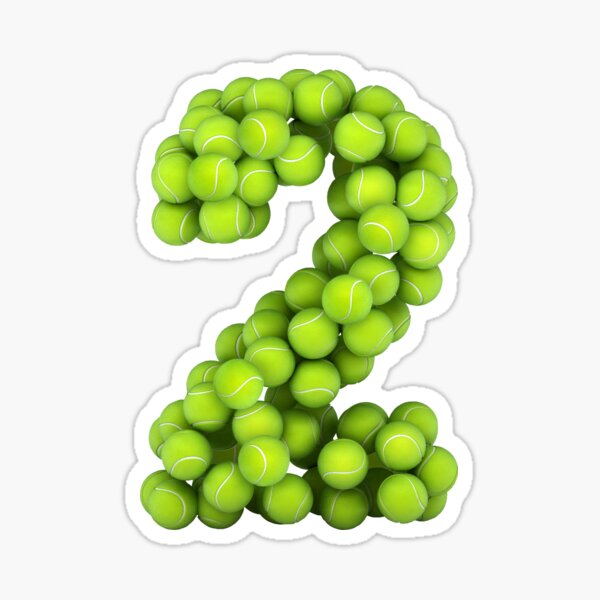 "Sports Number 2 - Tennis Player Two Game Set Match" Sticker by elhefe ...