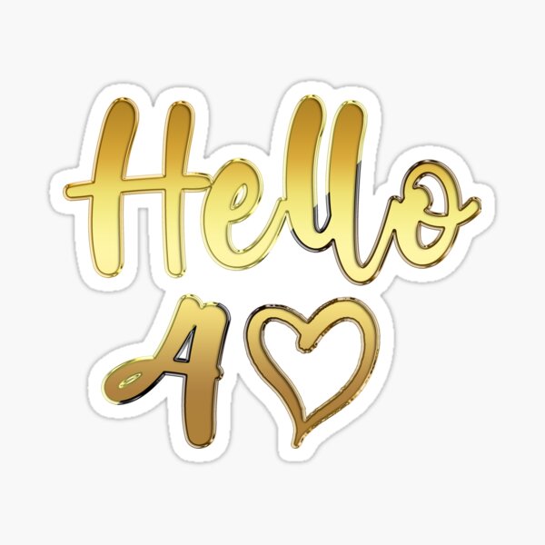 "Hello Forty Gold Style" Sticker for Sale by frigamribe88 | Redbubble