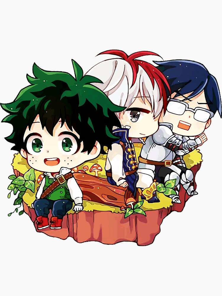 "shouto todoroki and friend art" Sticker by peakrobert | Redbubble