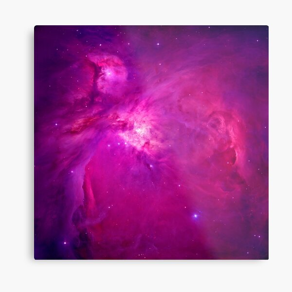 "The Orion Nebula (Messier 42) in neon pink. Stars of a planet and ...