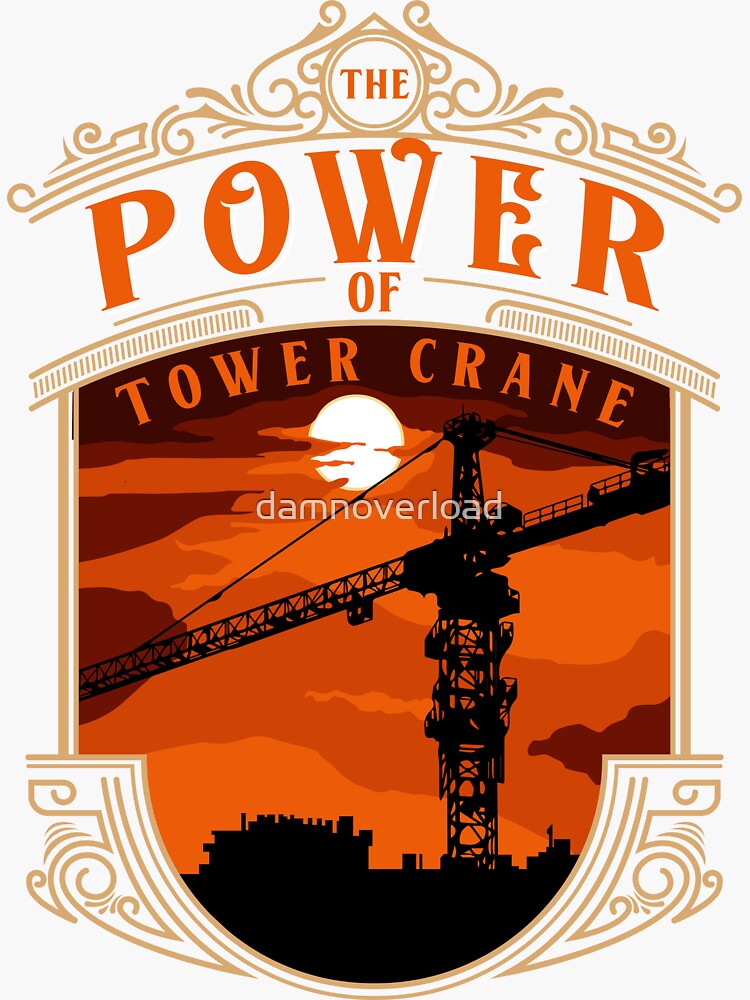Tower Crane Sticker Height Kids Wall Sticker Tower Crane — Off The
