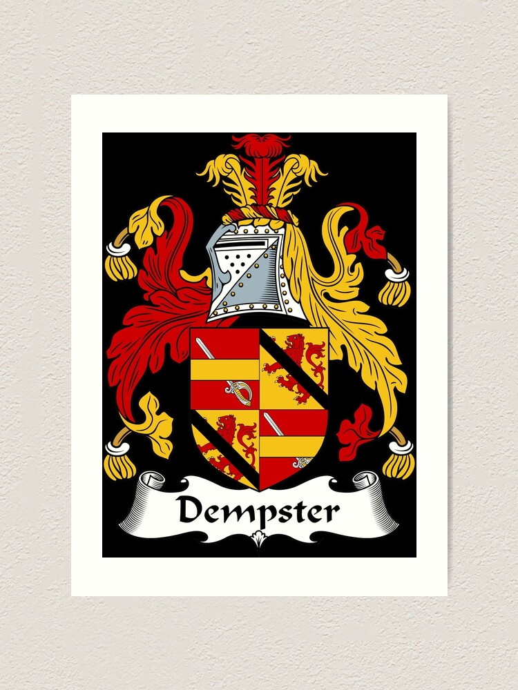 "Dempster Coat of Arms / Dempster Family Crest" Art Print by ...