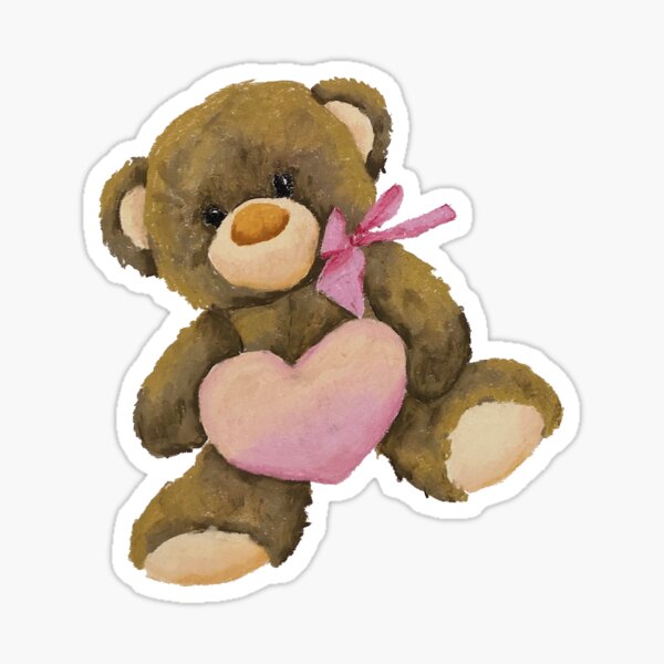 "Teddy" Sticker for Sale by amandapwilson | Redbubble