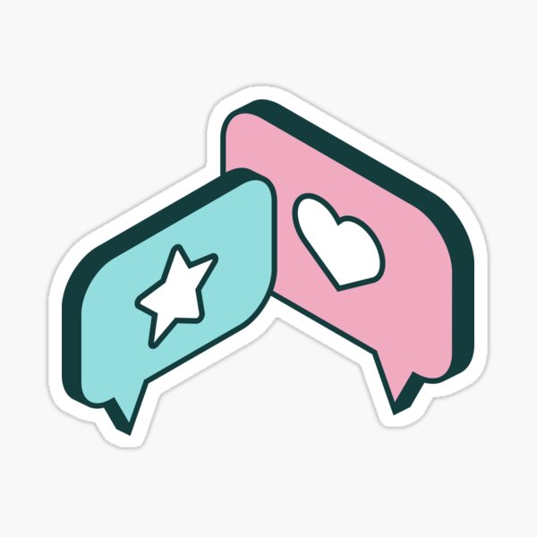 "Isometric Like Button" Sticker for Sale by designsbydiana7 | Redbubble