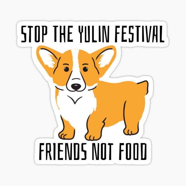 "STOP The Yulin Festival" Sticker by ReRevolution | Redbubble