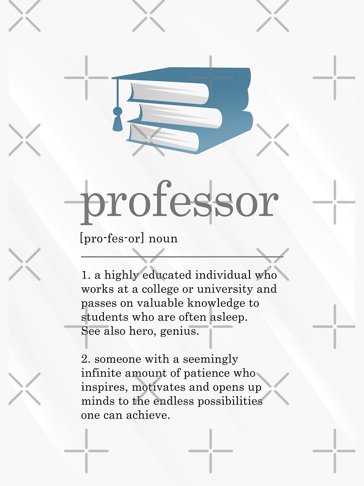 "Funny Professor Definition Career College Teacher Sign" Sticker by ...