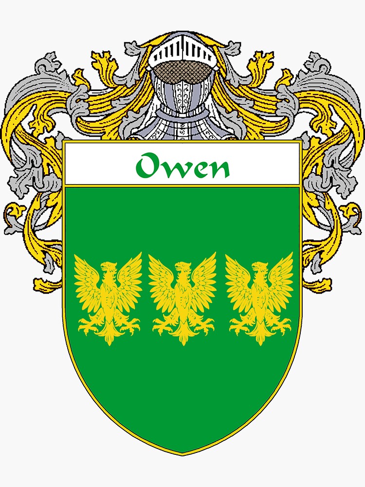 "Owen Coat of Arms / Owen Family Crest" Sticker by IrishArms | Redbubble