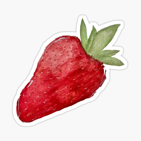 "fresa " Sticker by biolumnscntmoss | Redbubble