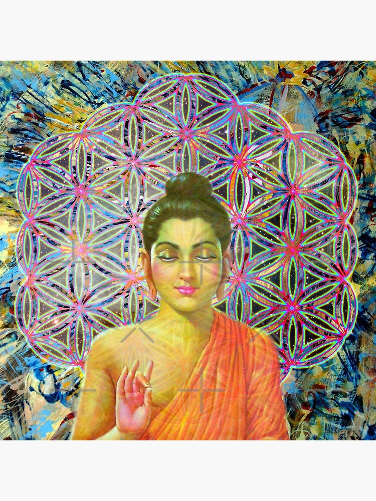 "Sacred Geometry Buddha" Poster by Zanolino | Redbubble