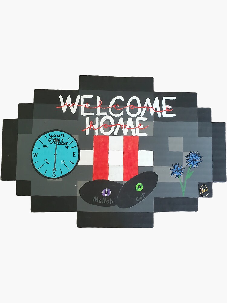 "Welcome Home disc painting" Sticker by Kadee7 | Redbubble