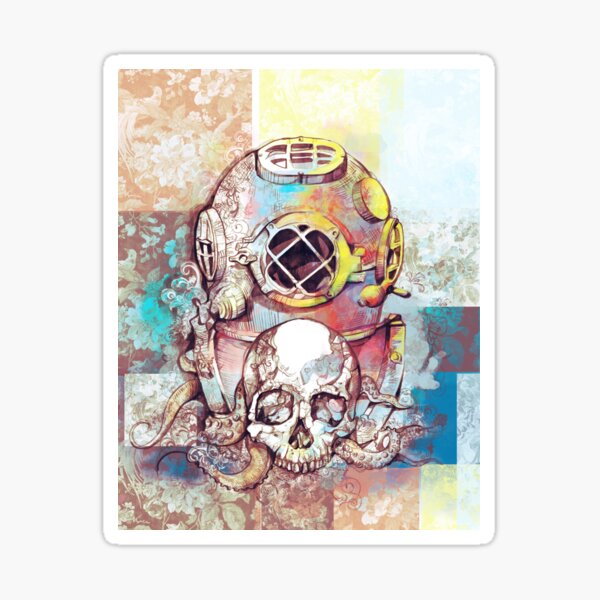 "vintage skull" Sticker for Sale by BekimART | Redbubble