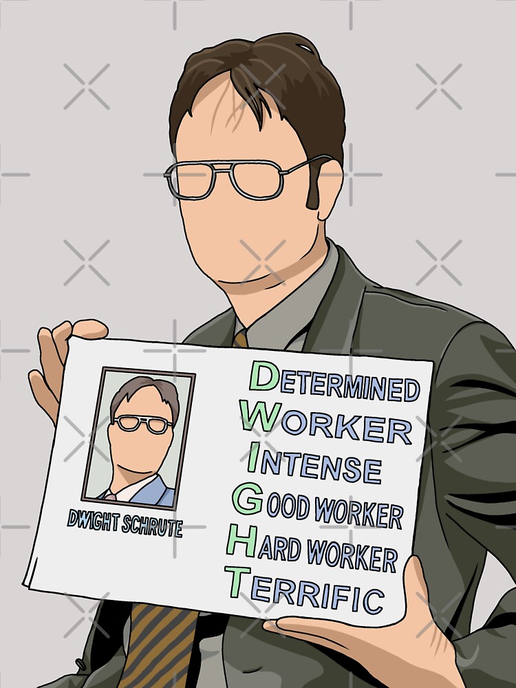 "Dwight Schrute The Office Cartoon Digital Art" Sticker for Sale by ...