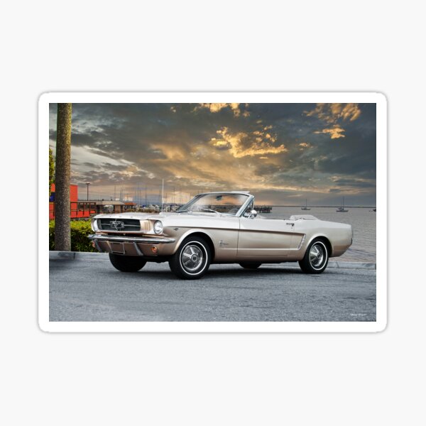 "1965 Ford Mustang Convertible" Sticker for Sale by DaveKoontz | Redbubble