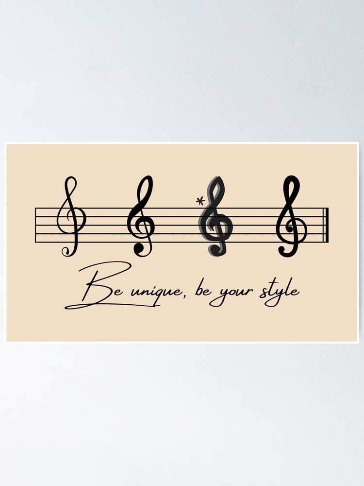 "Be unique, be your style" Poster by FeDsign | Redbubble