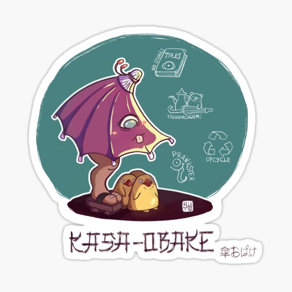 "Kasa-obake - Japanese mythology" Sticker for Sale by BeeHappyShop ...