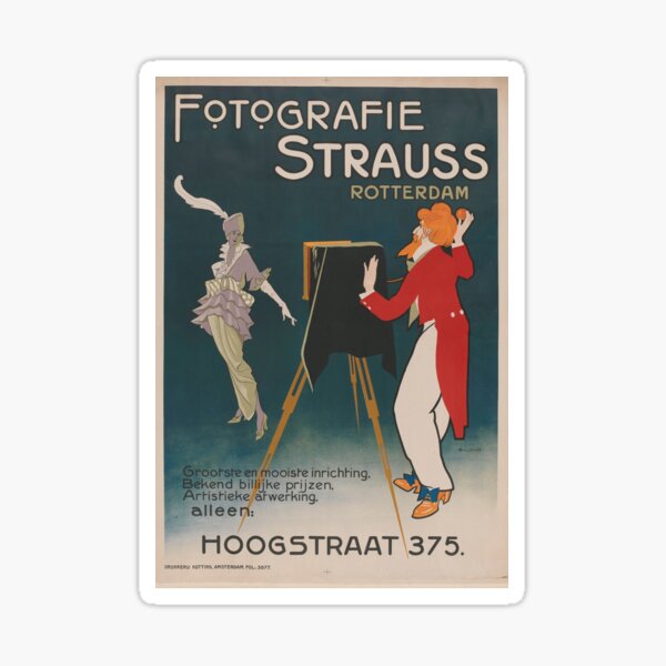 "Vintage Photography Poster Strauss Rotterdam " Sticker for Sale by ...