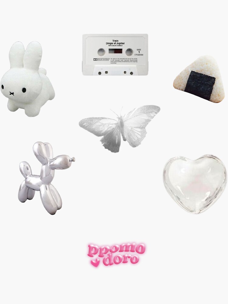 "WHITE STICKER PACK!" Sticker for Sale by ppomodoro | Redbubble