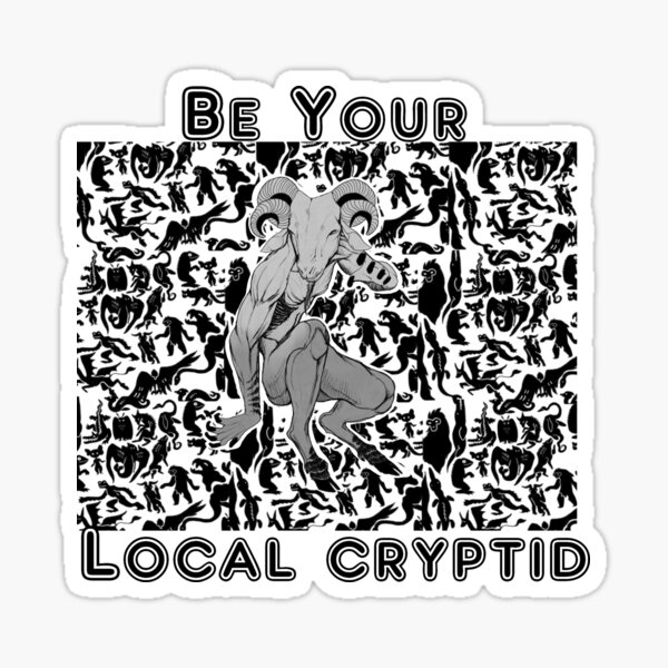 "Be Your Local Cryptid (Goatman)" Sticker for Sale by Nico O'Donnell ...