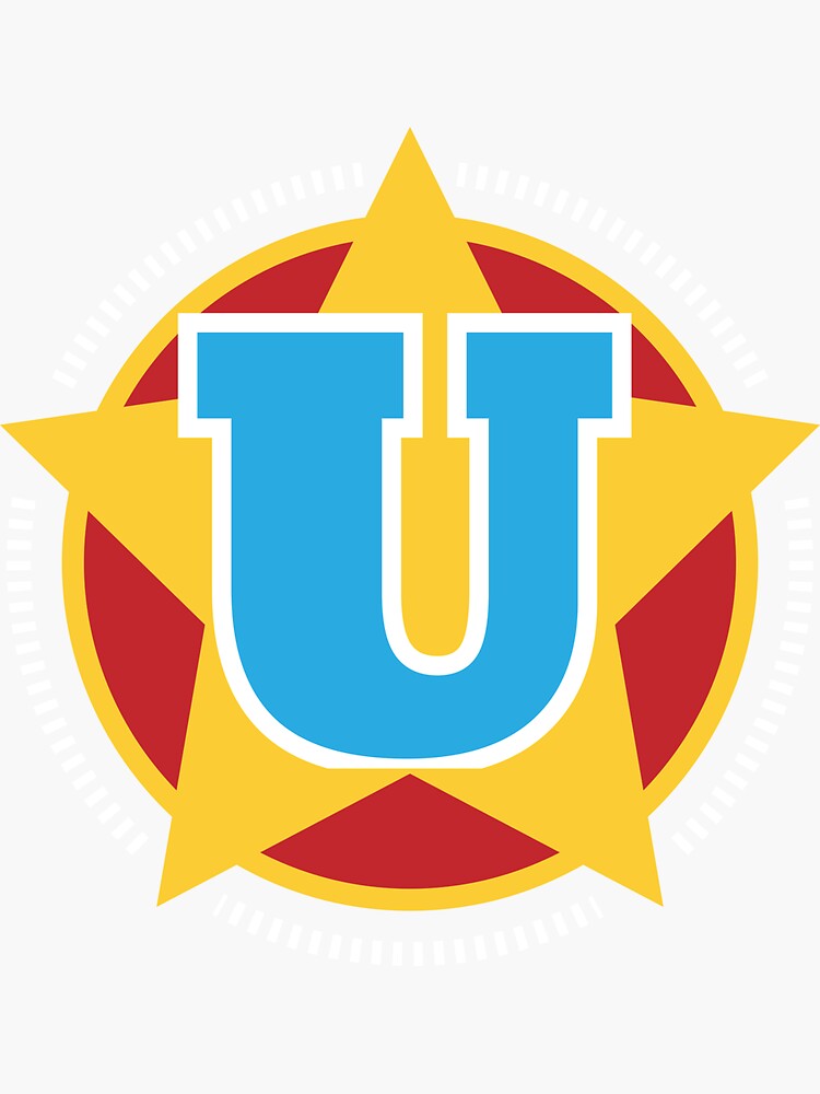 "Superhero Letter U. Star and stripes" Sticker for Sale by mgulin ...