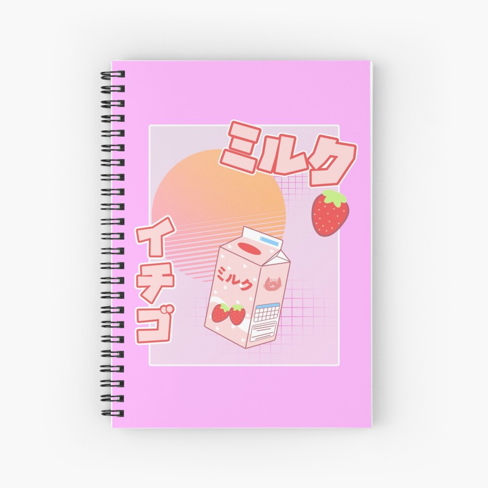 "Strawberry Milk Ichigo Miruku Kawaii Aesthetic Chibi Pastel Gift ...