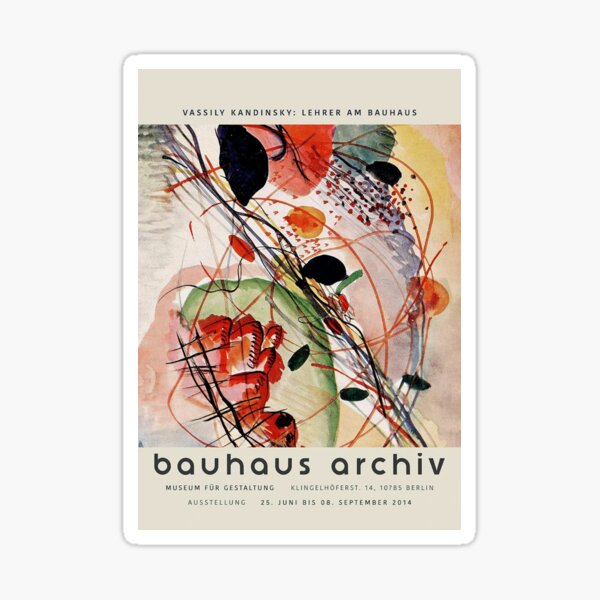 "Kandinsky - Bauhaus Archiv" Sticker by slowrotation | Redbubble