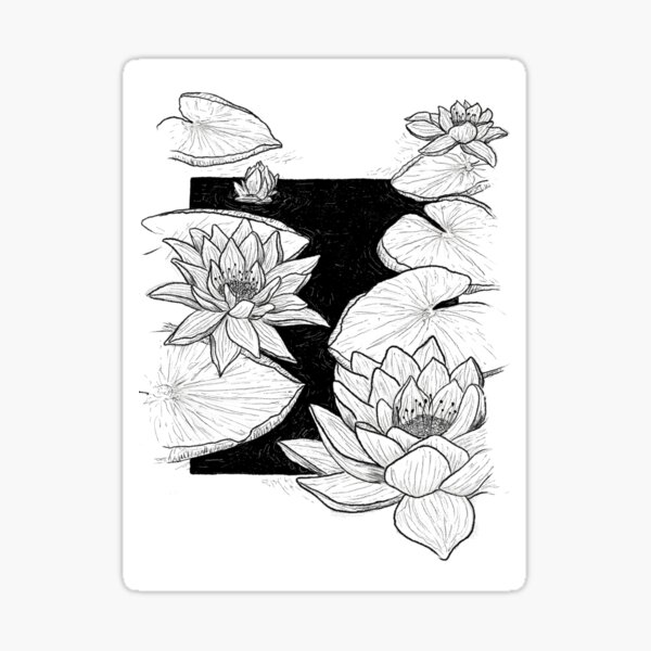 "Black Lotus" Sticker for Sale by luigiht-draws | Redbubble