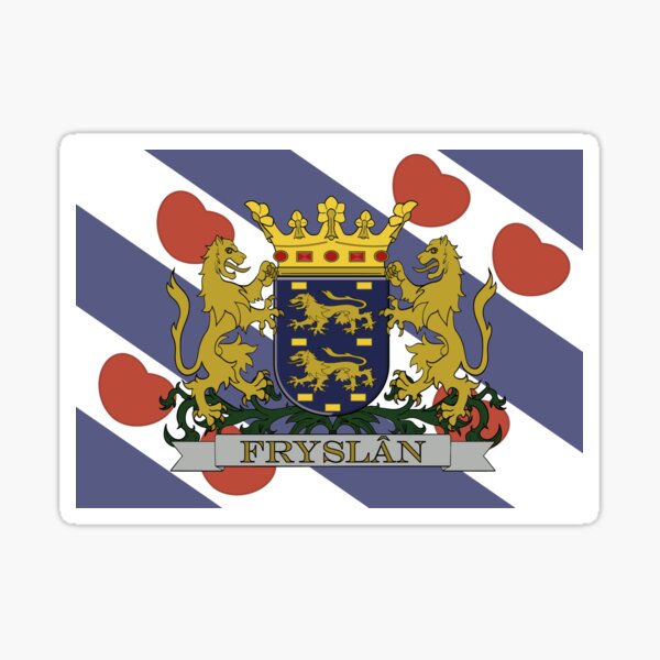 "Provinciewapen van Friesland (Friesland Coat of Arms)" Sticker for ...