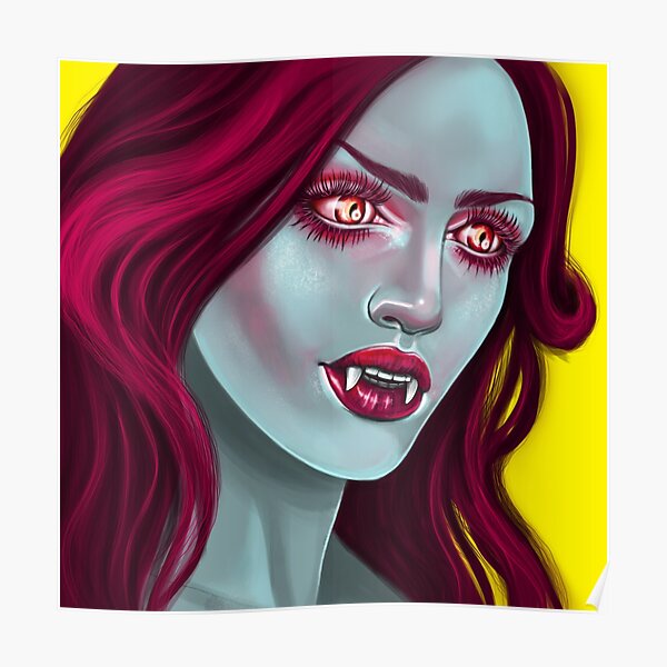 "Neon Vamp" Poster for Sale by hexfantasies | Redbubble