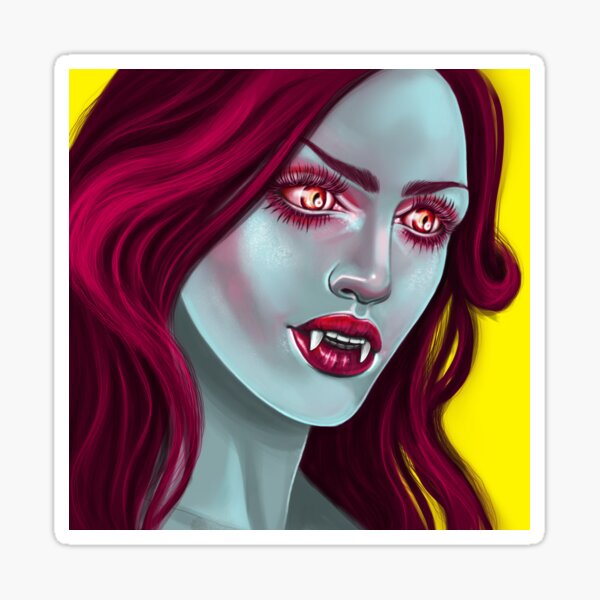"Neon Vamp" Sticker for Sale by hexfantasies | Redbubble