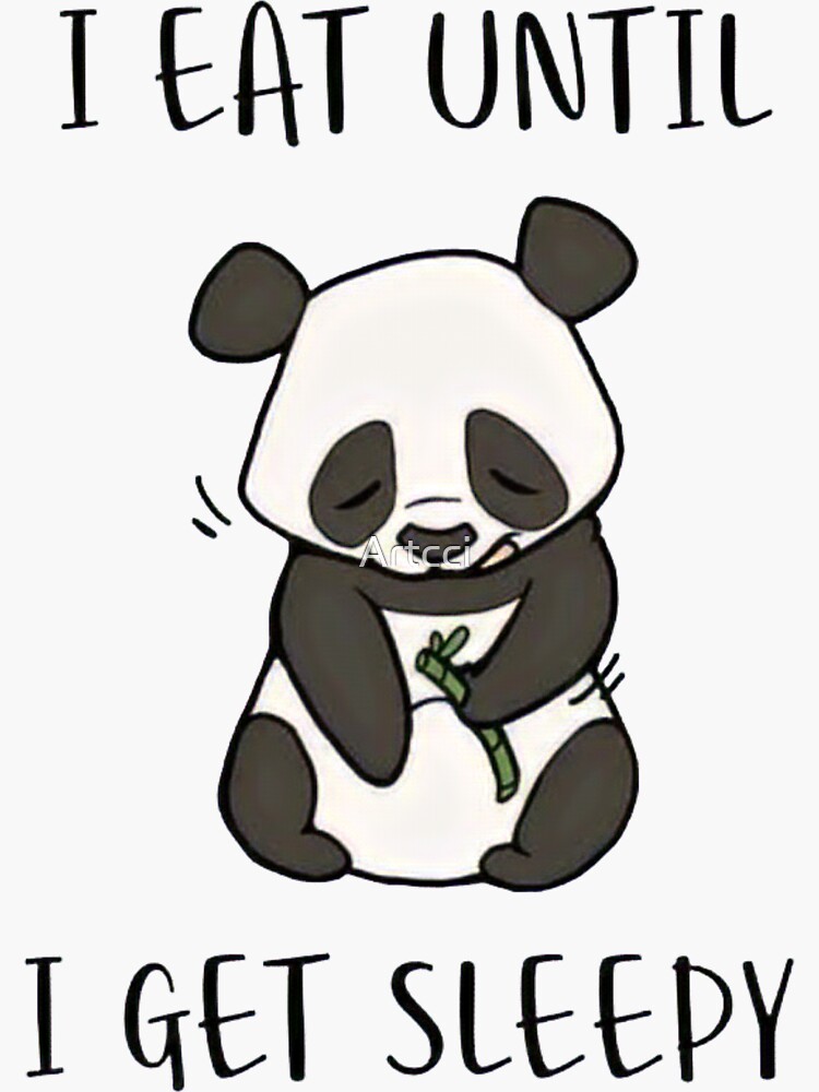 "Sleepy Panda" Sticker for Sale by Artcci | Redbubble