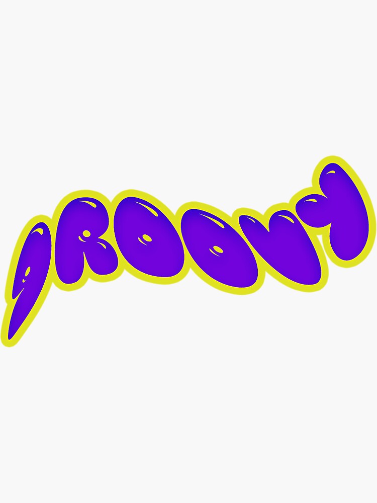 "GROOVY word graphic" Sticker by beanthebooozle | Redbubble