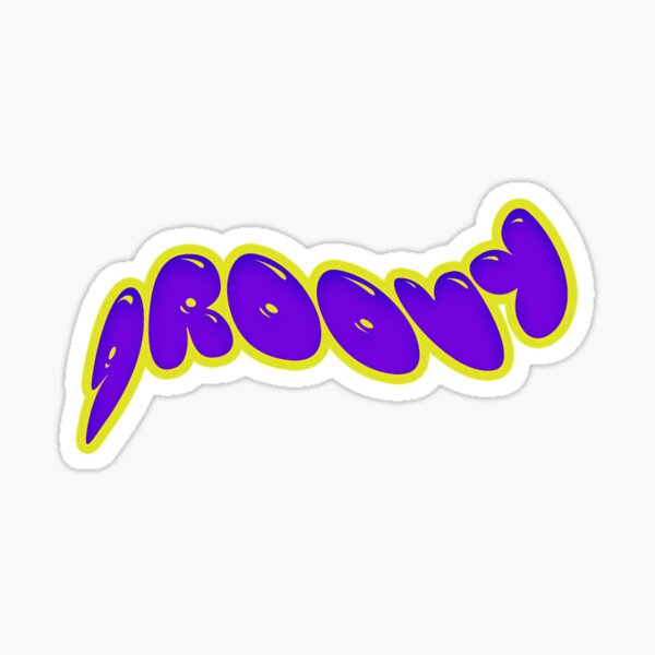 "GROOVY word graphic" Sticker by beanthebooozle | Redbubble