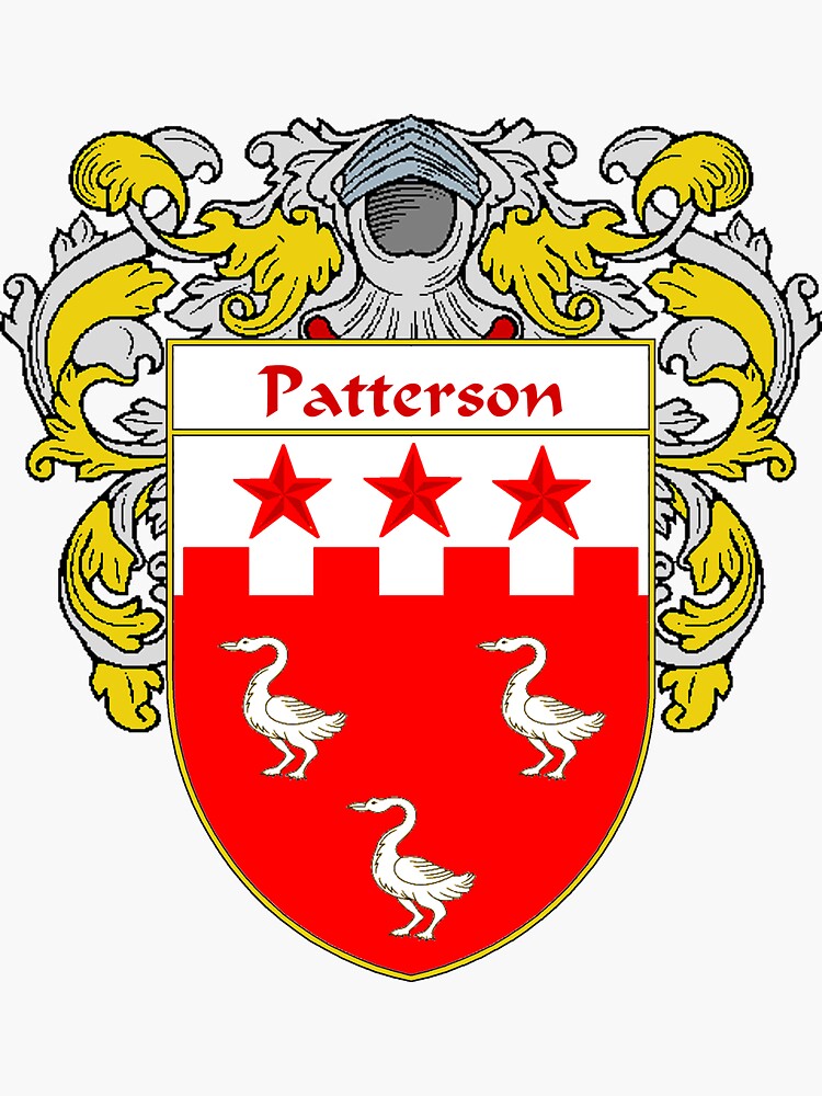 "Patterson Coat of Arms / Patterson Family Crest" Sticker for Sale by ...