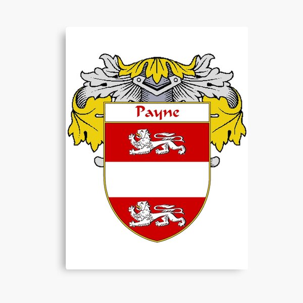 "Payne Coat of Arms / Payne Family Crest" Canvas Print by IrishArms ...