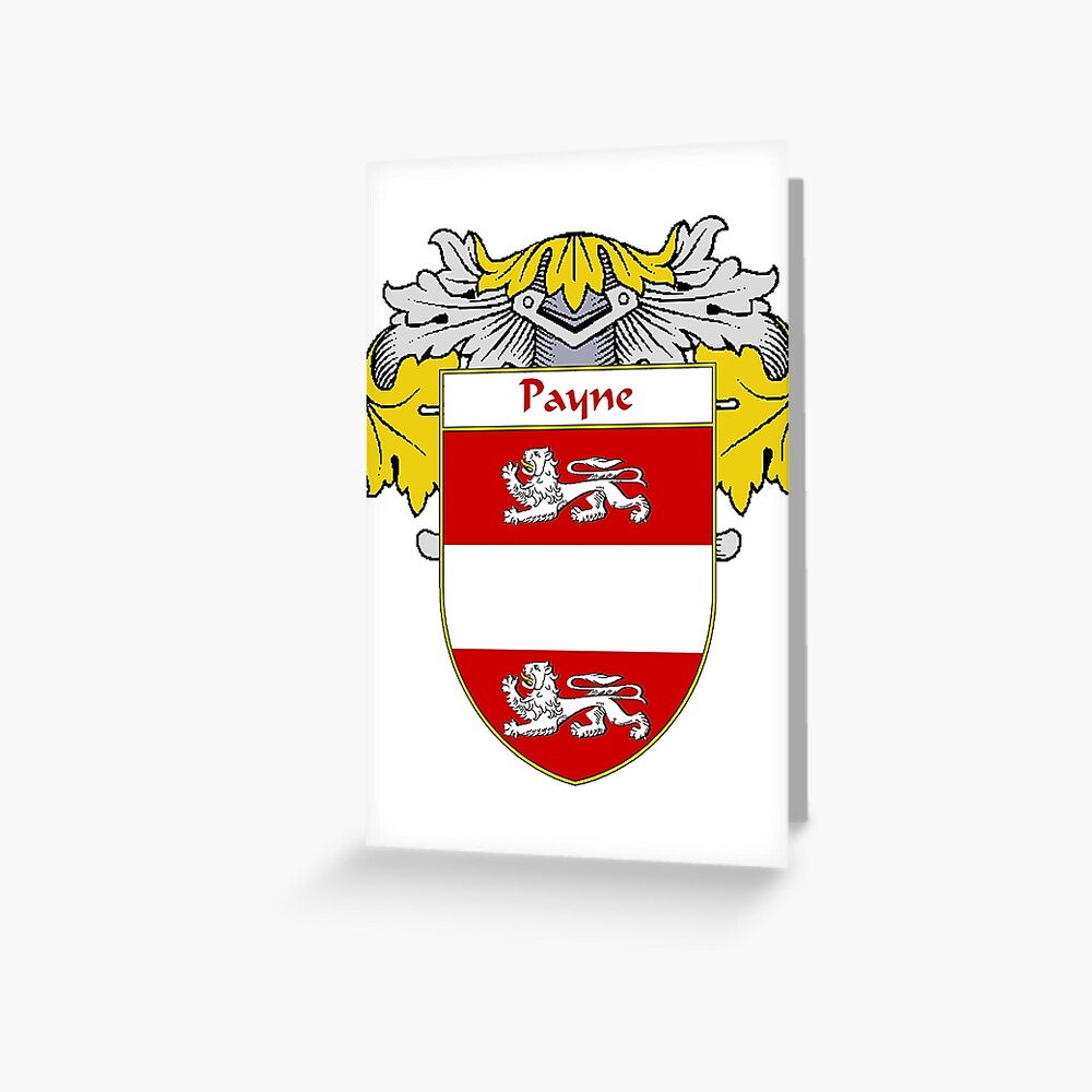"Payne Coat of Arms / Payne Family Crest" Greeting Card for Sale by ...