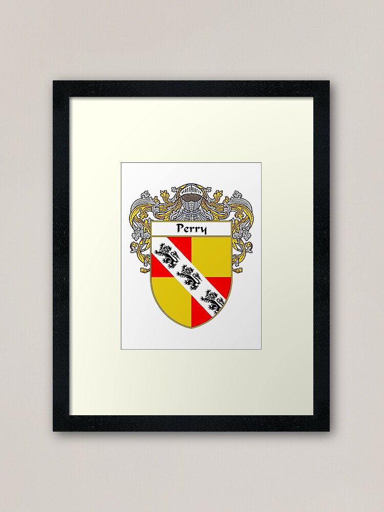 "Perry Coat of Arms / Perry Family Crest" Framed Art Print by IrishArms ...
