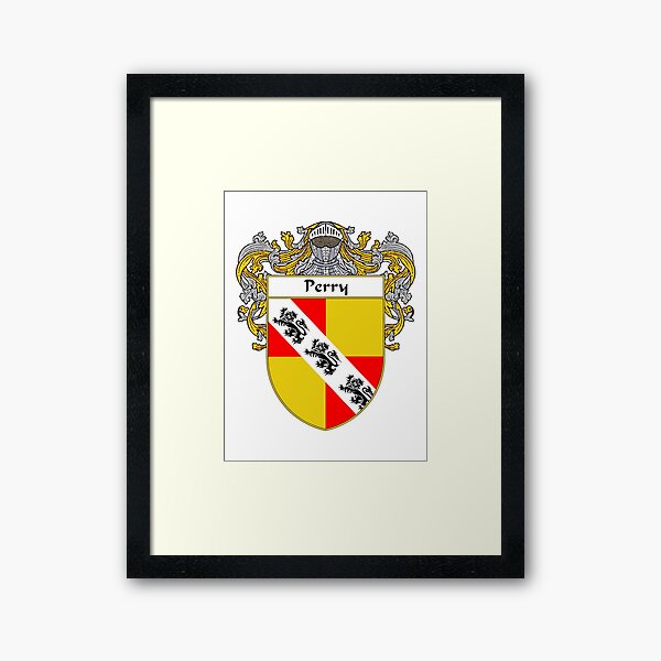 "Perry Coat of Arms / Perry Family Crest" Framed Art Print by IrishArms ...